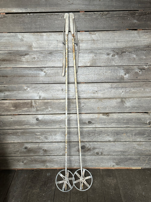 Vintage Bamboo Ski Poles and Antique Hickory Poles - VintageWinter
