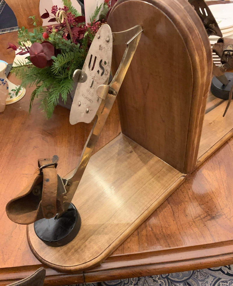 Primitive Antique Ice Skates with Wood and Hand Forged Blades and Uniq ...