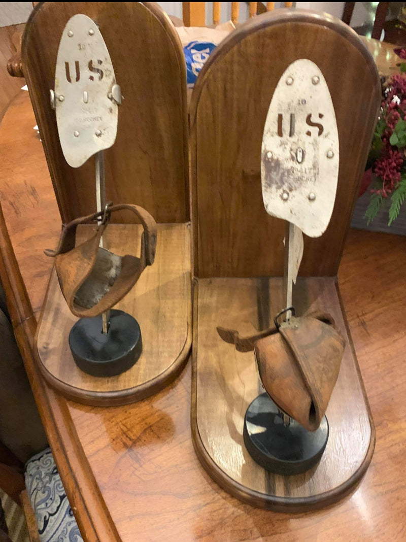 Primitive Antique Ice Skates with Wood and Hand Forged Blades and Uniq ...
