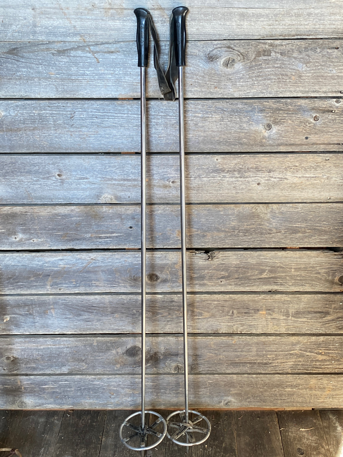WWII Swiss Army Ski Poles - Vintage - VintageWinter