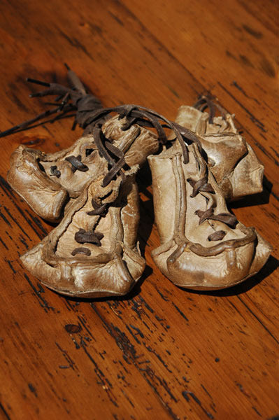 Antique Leather Sled Dog Boots - VintageWinter
