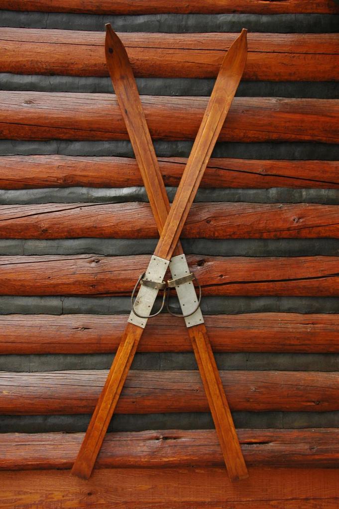 Antique Hand Carved Ridgetop Skis - VintageWinter