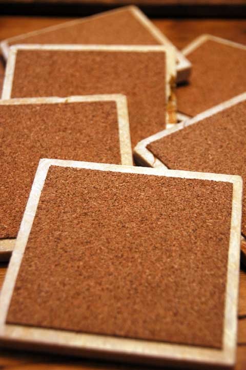 Set of 4 Vintage Marble Ski Coasters - VintageWinter
