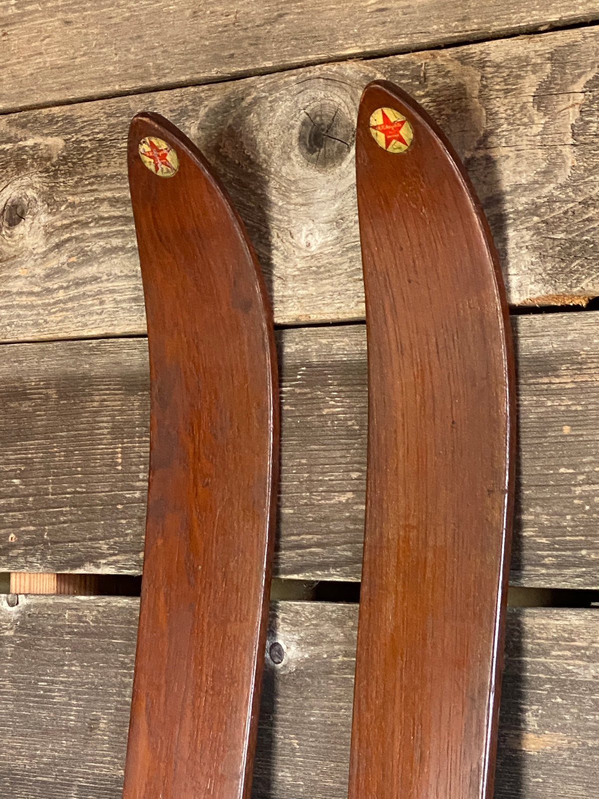 Antique R.H. Macy's Co. Wooden Skis - VintageWinter
