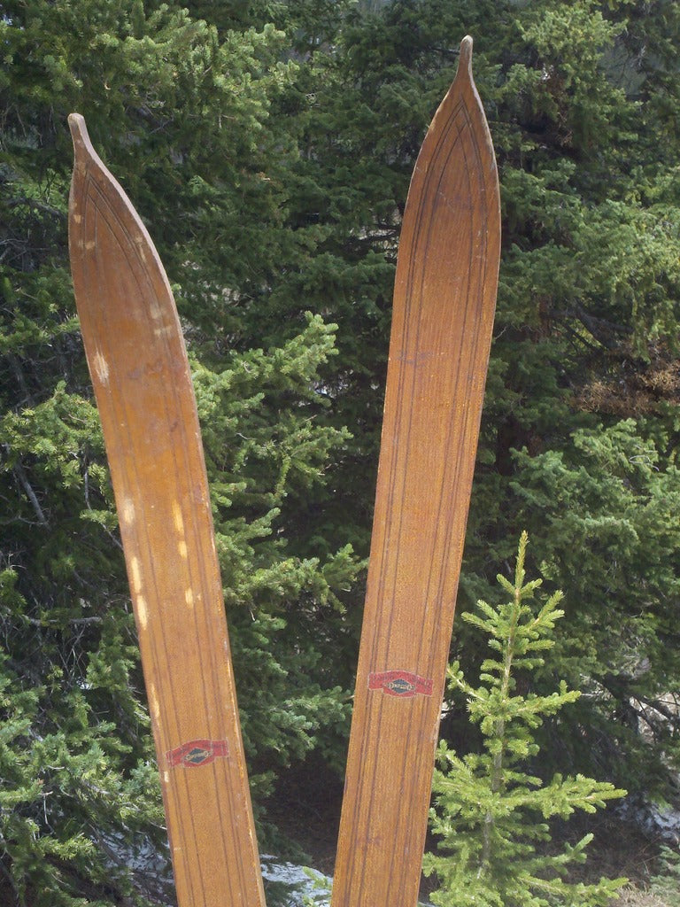 Antique Oxford Brand Skis - Pointed Tip - VintageWinter
