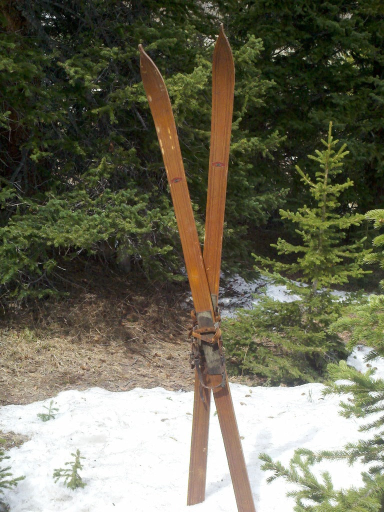 Antique Oxford Brand Skis - Pointed Tip - VintageWinter