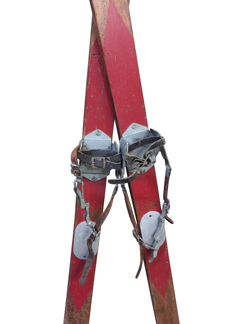 Antique Chalet Downhill Skis - VintageWinter