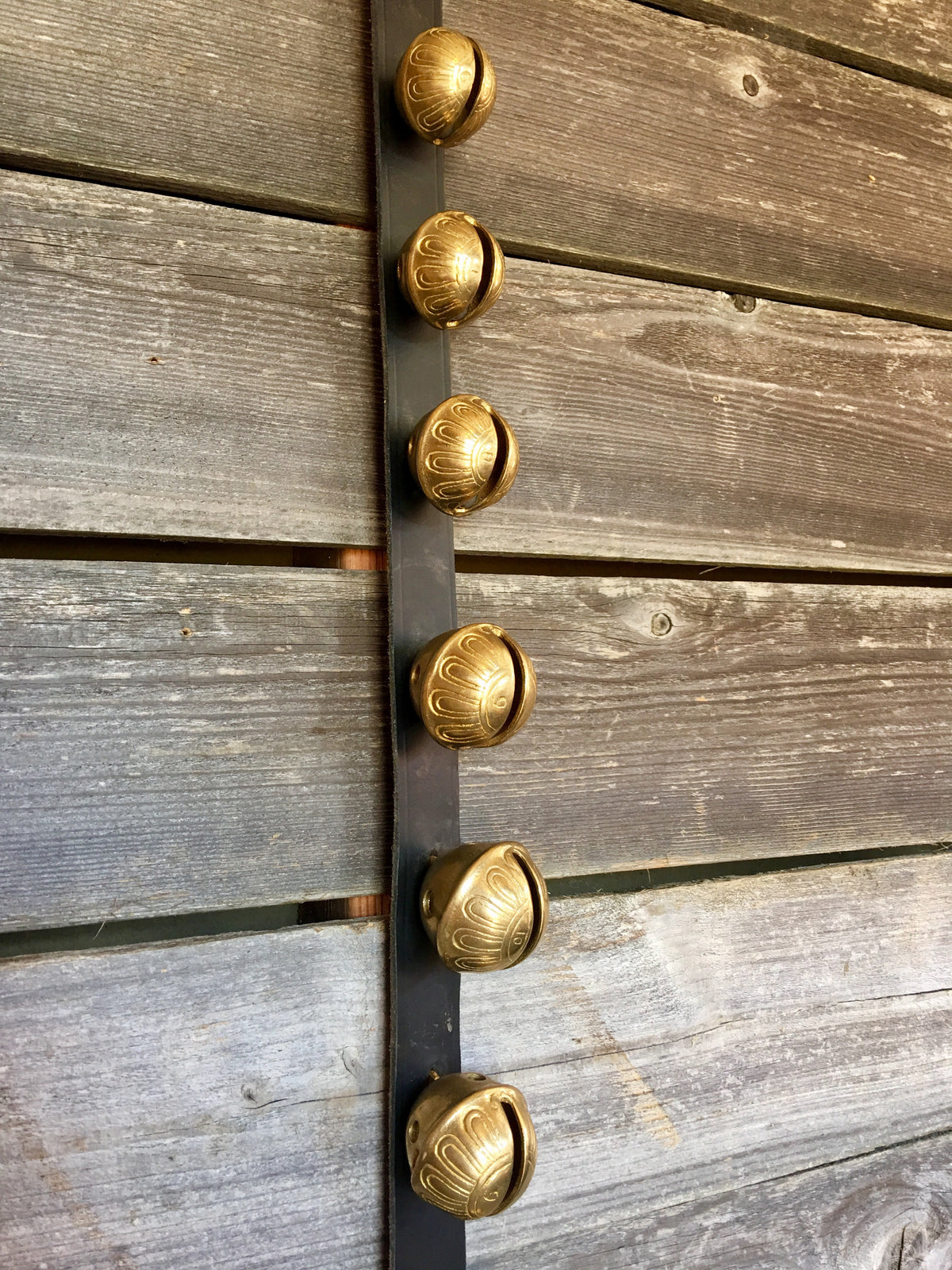 Sleigh Bells - Newly Made 81 inch black leather strap of 23 Bells ...
