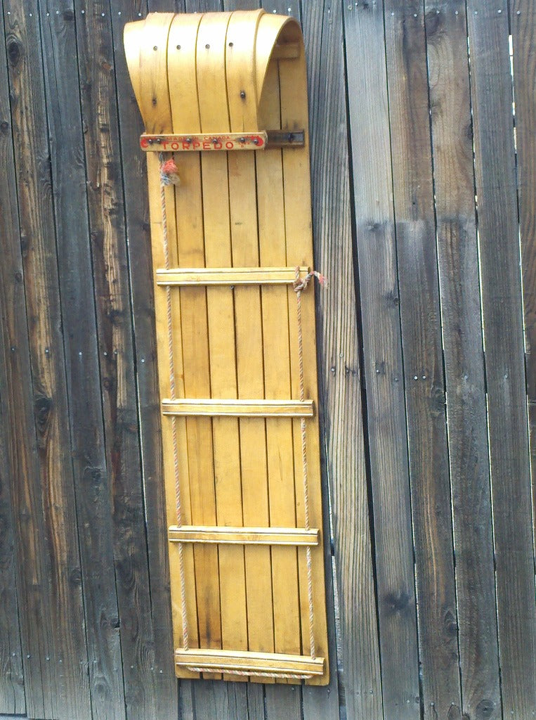 Wood Torpedo Toboggan - Tapered - VintageWinter
